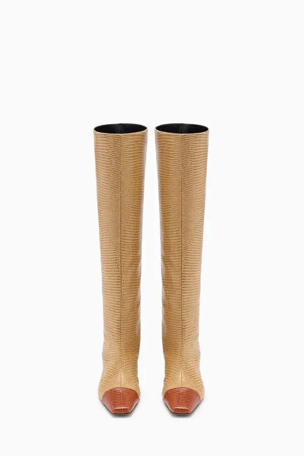 Ulla Johnson Mix Media Mid Heel Boot