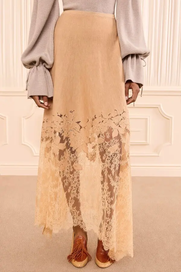 Ulla Johnson Josina Lace Midi Skirt