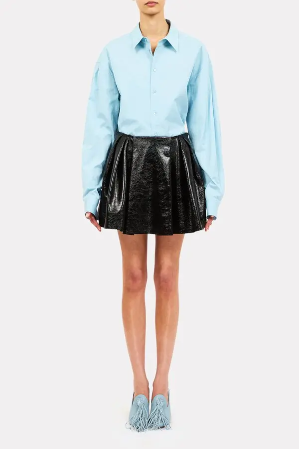 Ulla Johnson Sophie Leather Mini Skirt - Noir