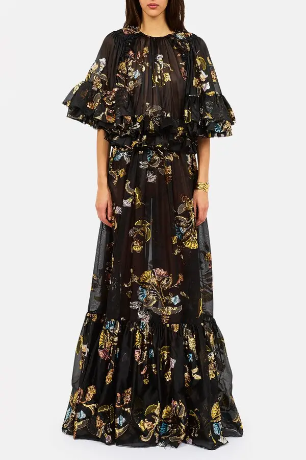 Ulla Johnson Diann Ruffled Silk Gown