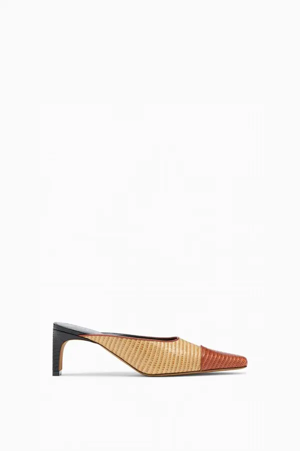 Ulla Johnson Mix Media Mid Heel Mule