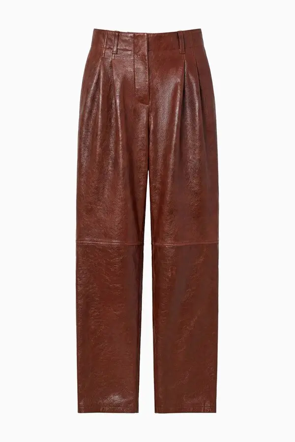Ulla Johnson Keiran Leather Pants - Cognac
