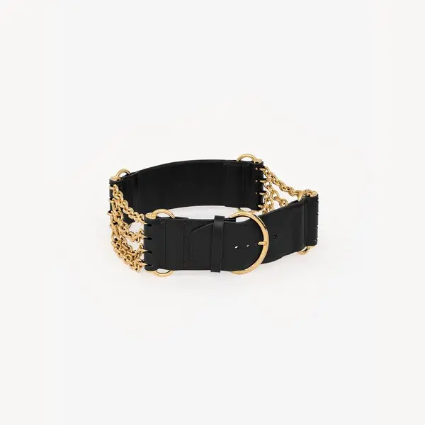 Chloé Camera Chain Belt - Gold And Black