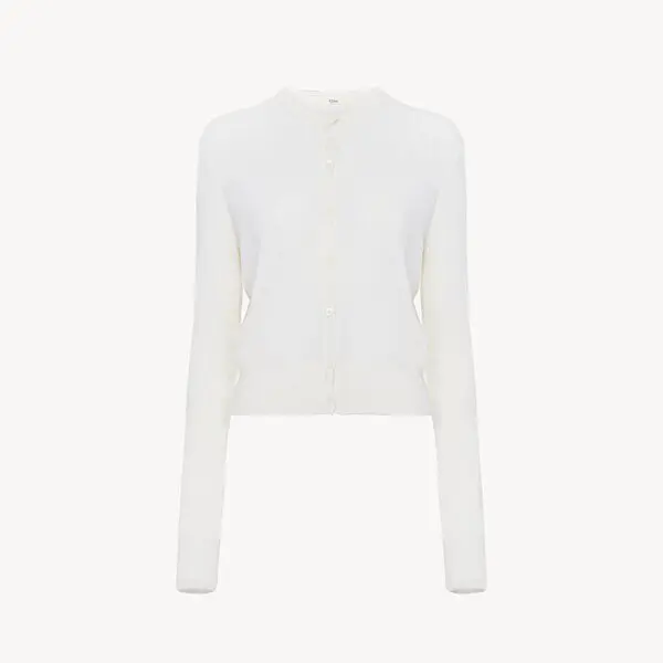 Chloé Wool Knit Cardigan - Iconic Milk