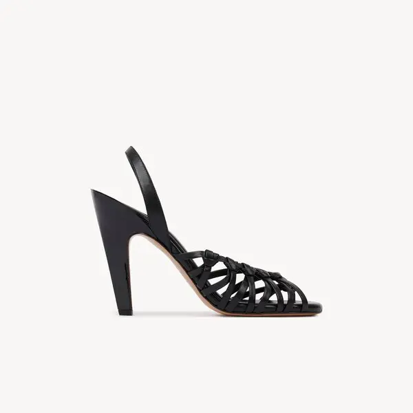 Chloé Estra Heeled Sandal - Black