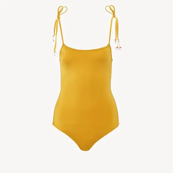 Chloé Knotted One-piece Swimsuit - Safari Gold
