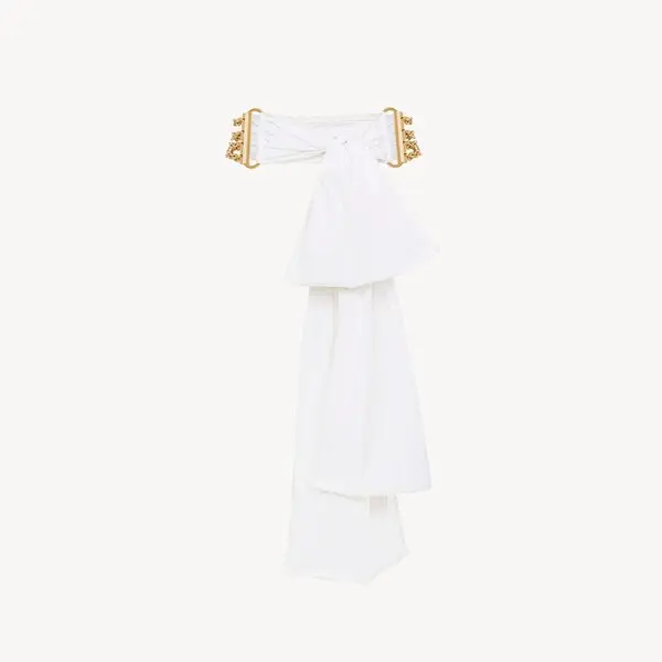 Chloé The Bow Chain Belt - White