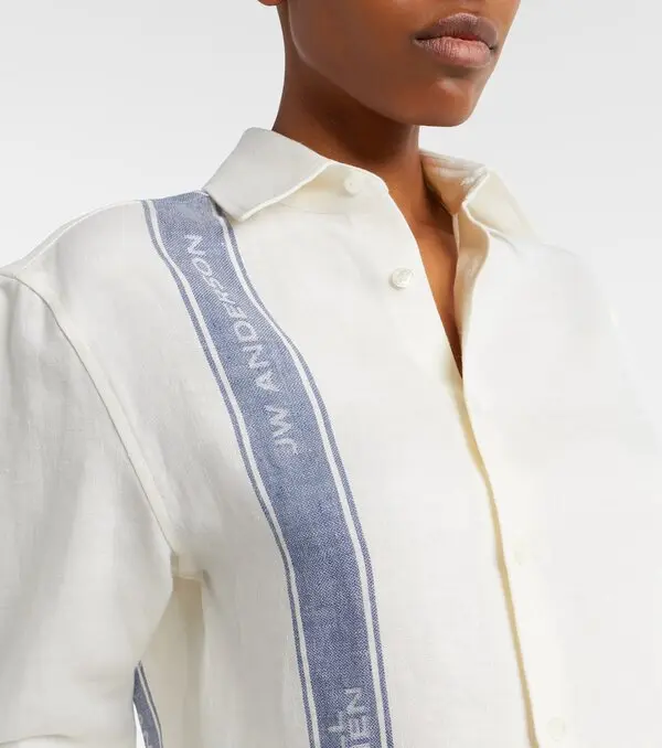 JW Anderson Cropped Linen Shirt - White