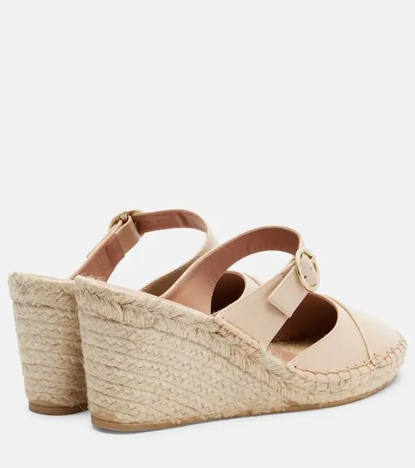 MALONE SOULIERS Farah Leather Espadrille Wedges