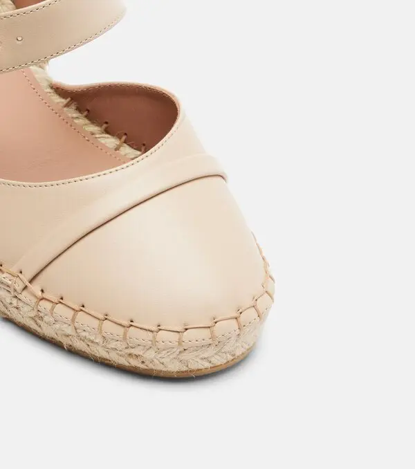 MALONE SOULIERS Farah Leather Espadrille Wedges