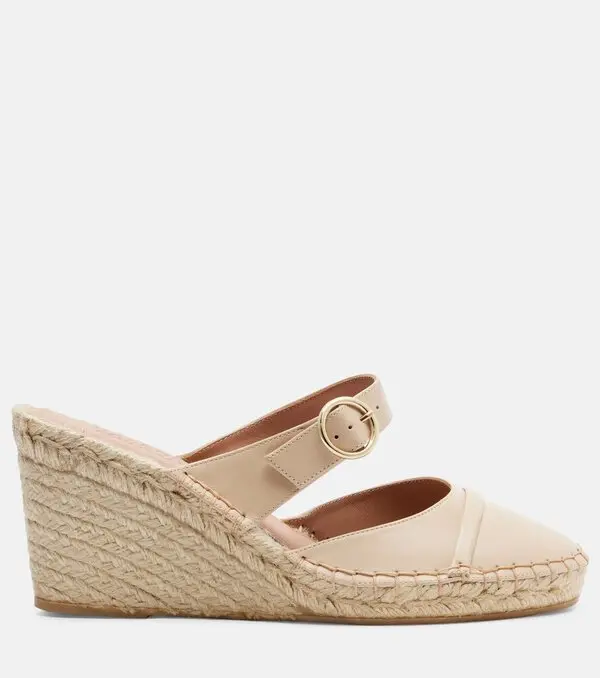 MALONE SOULIERS Farah Leather Espadrille Wedges