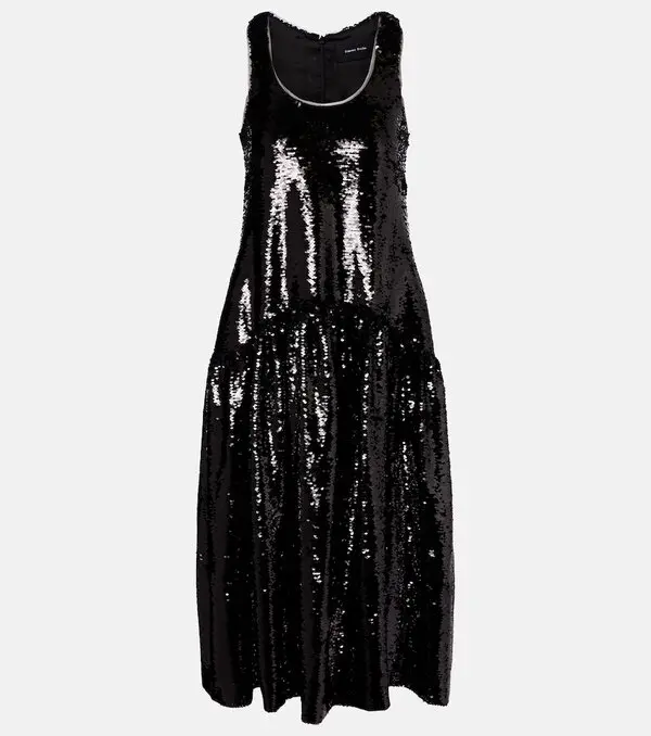 Simone Rocha Sequined Midi Dress - Black