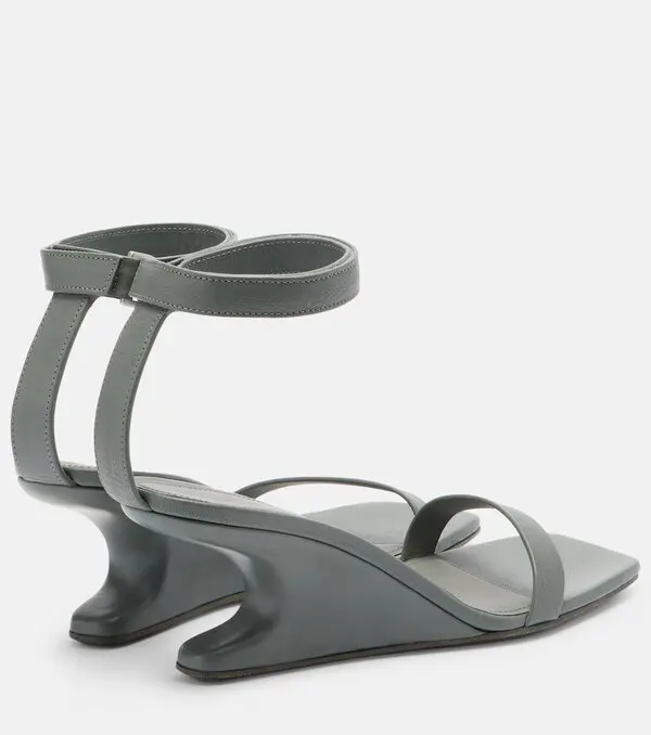 Rick Owens Cantilever Leather Sandals - Grey