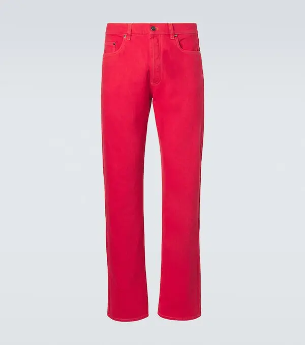 Versace Straight Leg Jeans - Red