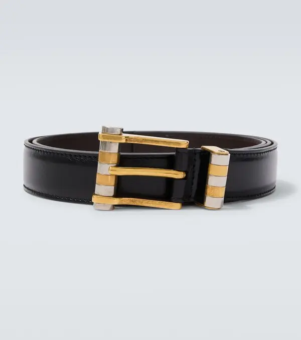 Versace Leather Belt - Black