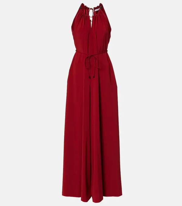 Max Mara Alamaro Halterneck Jumpsuit - Red