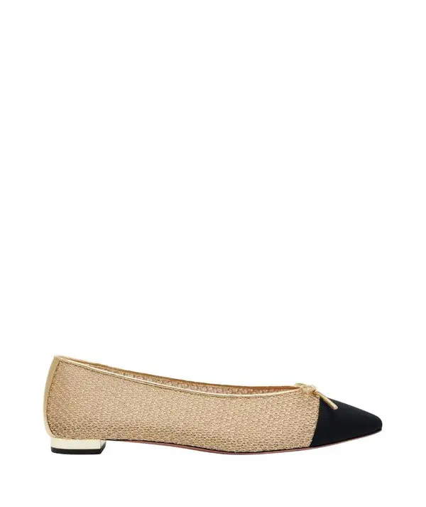 AQUAZZURA Gioia Ballet Flats - Gold