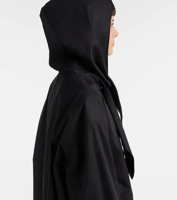 TOTEME Scarf-detail Cotton Jacket - Black