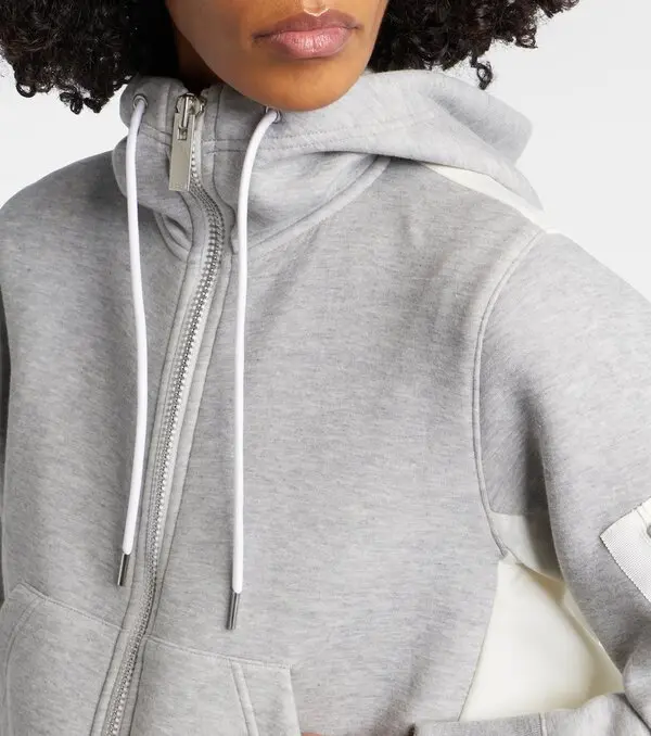 Sacai Paneled Zip-up Hoodie