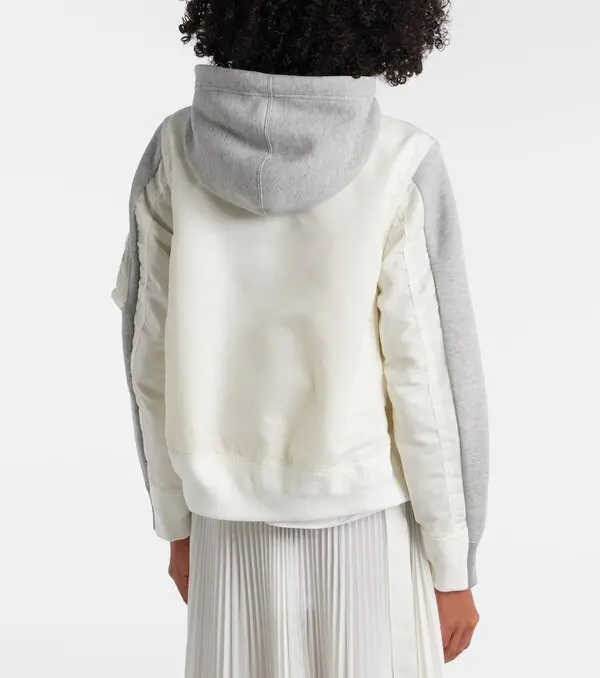 Sacai Paneled Zip-up Hoodie