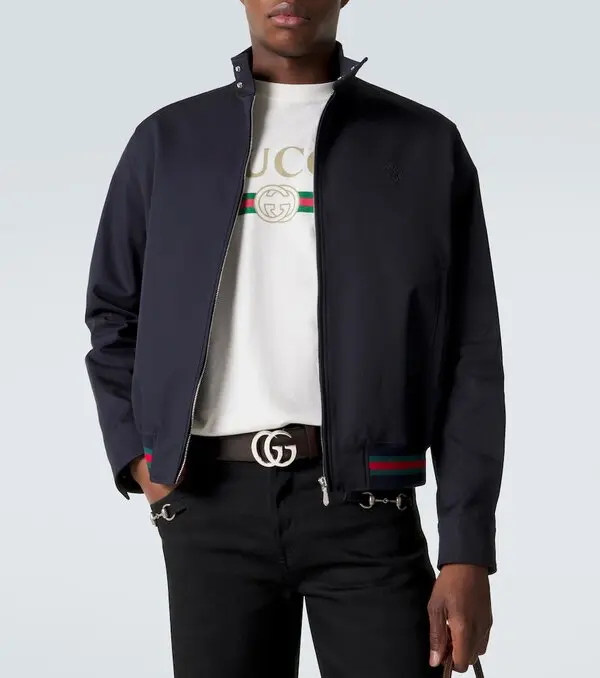 Gucci Cotton Twill Jacket - Blue
