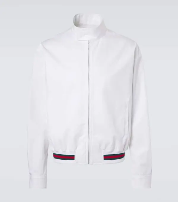 Gucci Web Stripe Cotton Twill Jacket