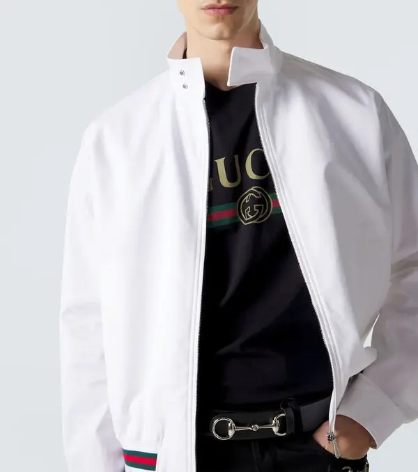 Gucci Web Stripe Cotton Twill Jacket