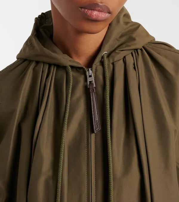 Loewe Gathered Cotton-blend Jacket - Green