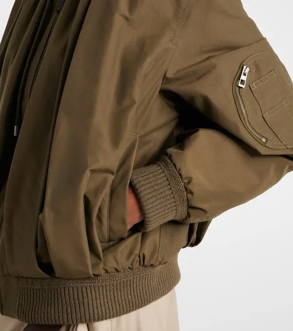 Loewe Gathered Cotton-blend Jacket - Green