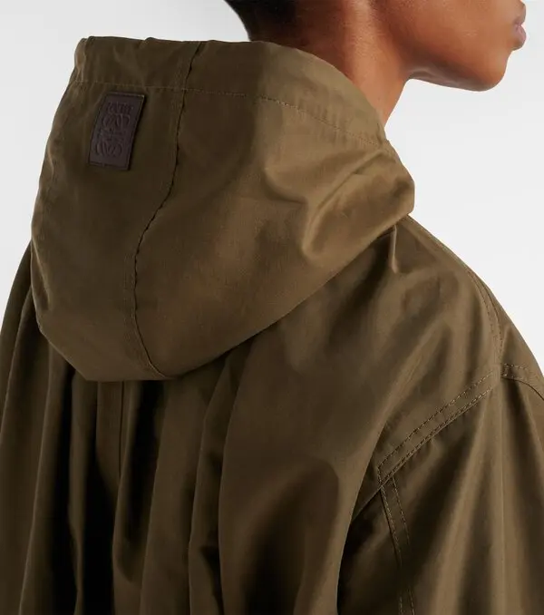 Loewe Gathered Cotton-blend Jacket - Green