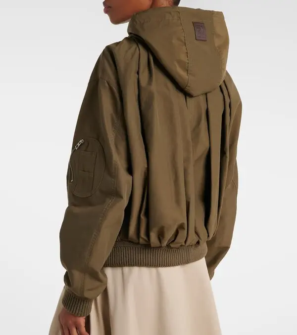 Loewe Gathered Cotton-blend Jacket - Green