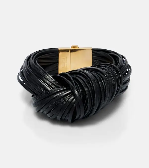 Bottega Veneta Leather Bracelet - Black