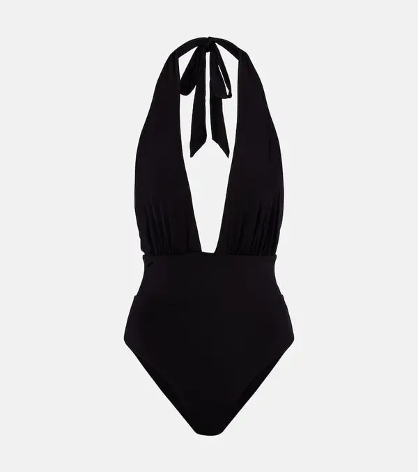 Max Mara Calle Halterneck Swimsuit - Black