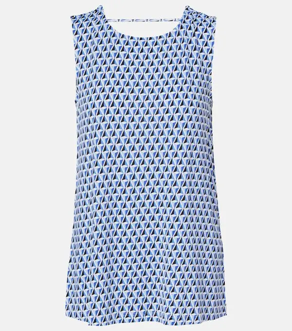 Max Mara Pelota Printed Top - Blue