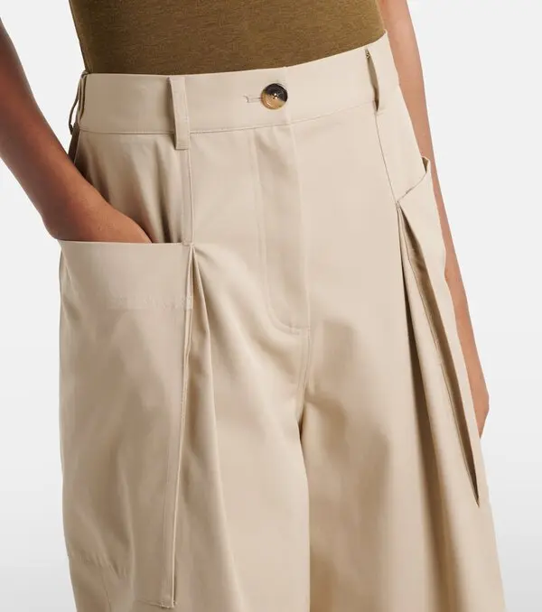 Loewe Cotton And Silk Cropped Pants