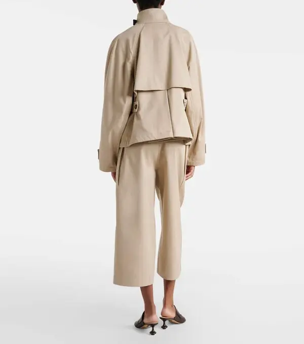 Loewe Cotton And Silk Cropped Pants