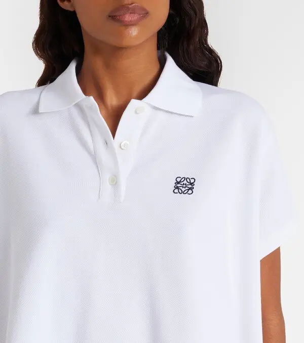 Loewe Asymmetrical Cotton Piqué Polo Shirt