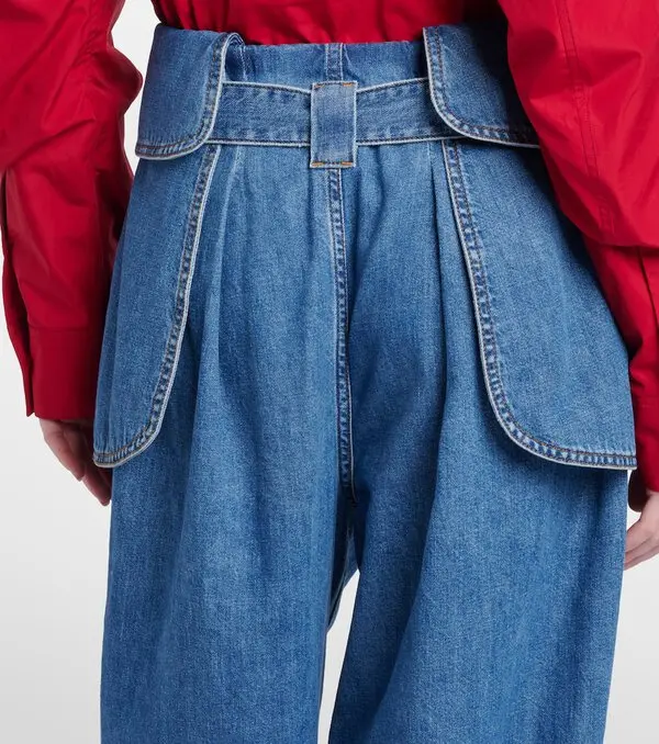 Loewe Belted Wide-leg Jeans - Blue