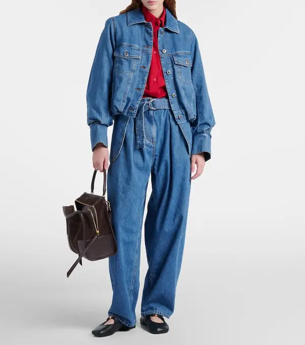 Loewe Belted Wide-leg Jeans - Blue