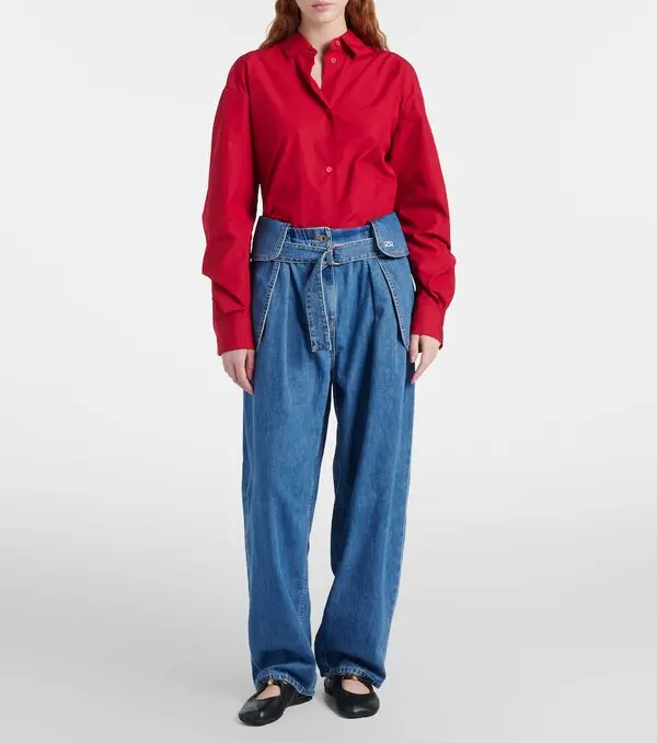 Loewe Belted Wide-leg Jeans - Blue