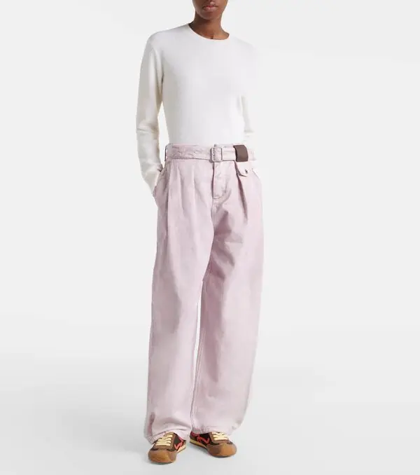 Loewe Belted Wide-leg Jeans
