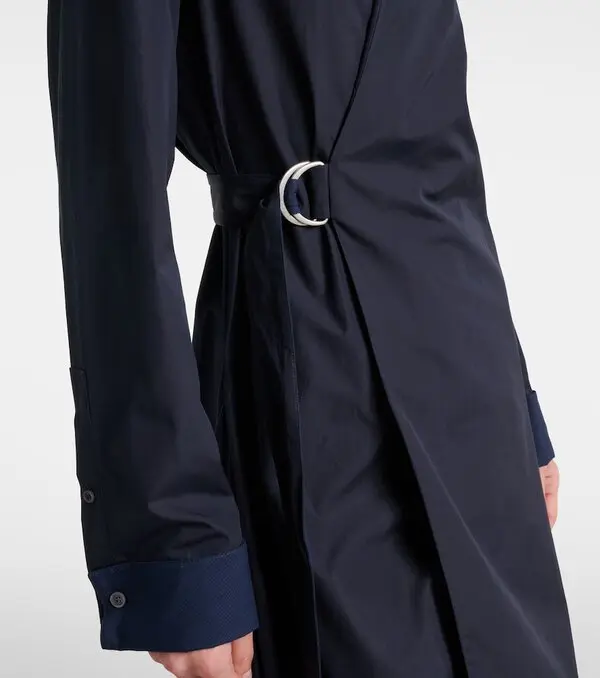 Loewe Draped Cotton Wrap Dress - Blue