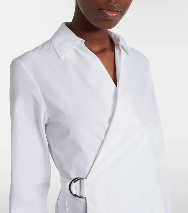 Loewe Draped Cotton Wrap Dress