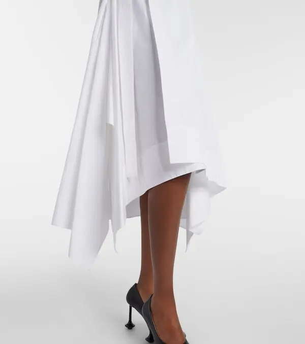 Loewe Draped Cotton Wrap Dress - White