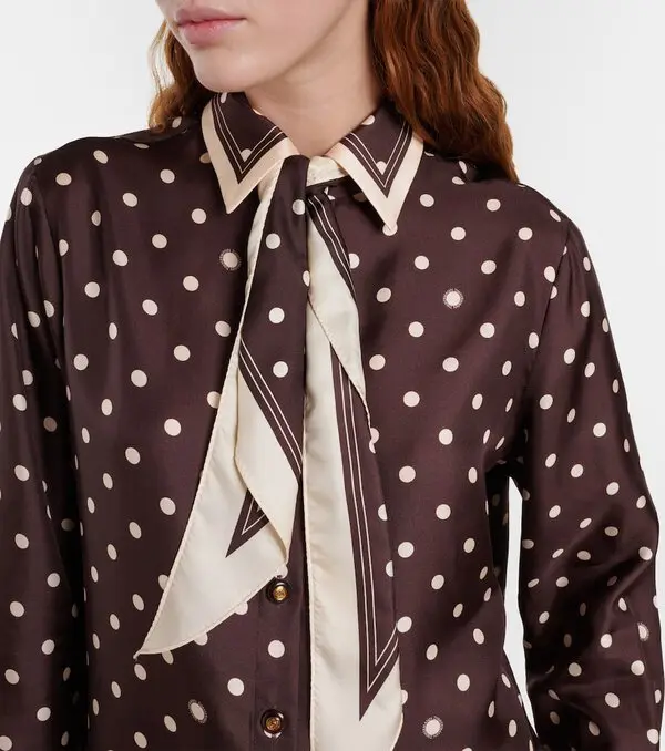Zimmermann Polka-dot Silk Shirt
