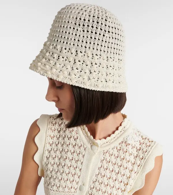ERES Carats Crochet Bucket Hat - Beige