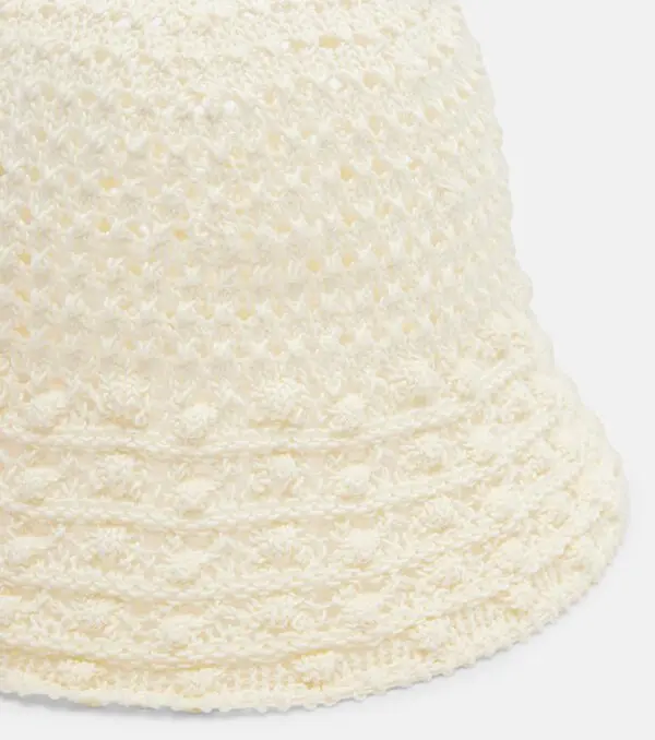 ERES Carats Crochet Bucket Hat - White
