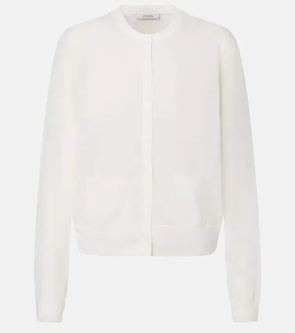 Dorothee Schumacher Summer Semi-sheer Cotton-blend Cardigan - White