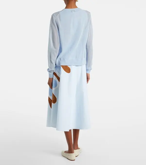 Dorothee Schumacher Floral Cotton-blend Midi Skirt