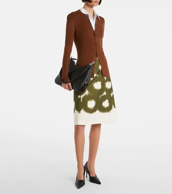 Prada Virgin Wool Buttoned Cardigan - Brown